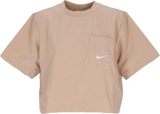 Nike Modernes Boxy Top Kurzarm T-Shirt - - Sport - Damen - Rosa - L