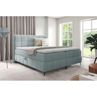 Fun Möbel Fun Moebel - Boxspringbett Schlafzimmerbett sophie 100x200cm Stoff Aragon Sky