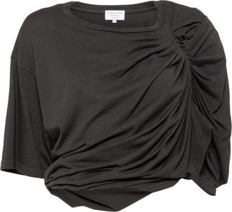 Collina Strada Drapiertes Eva T-Shirt - Schwarz