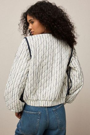 Next Steppjacke Bestickte Steppjacke (1-St)