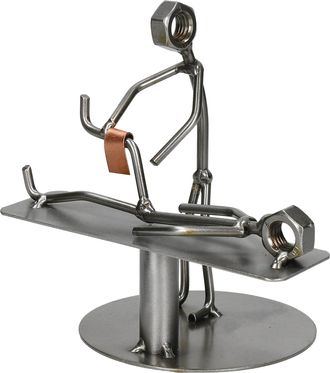 Metalika Schraubenm&auml;nnchen Physiotherapeut, Metallfigur, Metallm&auml;nnchen, Handarbeit, Handmade, Stahlfigur, Geschenkidee, Handgefertigte Dekorative Figur, +gege