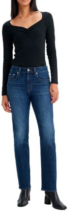 Levi's 724 HIGH Rise Straight MED Indigo - Worn IN Damen, Way Way Back, 27W / 30L