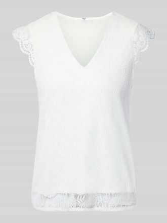 Pieces Slim Fit Blusentop mit Spitzenbesatz Modell OLLINE