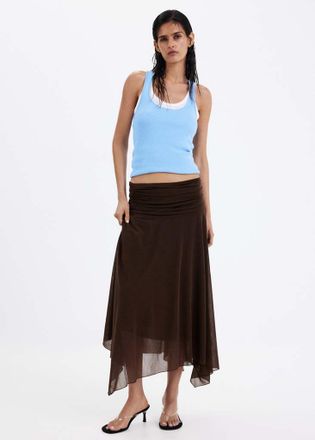 Mango Top c&ocirc;tel&eacute; ajust&eacute; bleu ciel - Femme - XXS - MANGO