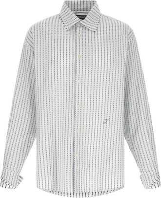 Jacquemus Homme, Chemises, Multicolore, Taille: XL La Chemise Letro Striped Cotton Shirt