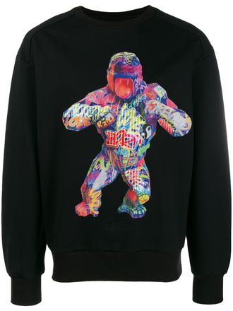 Juun.J Sweatshirt mit Print - Schwarz