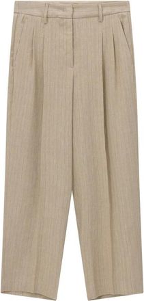 Luisa Cerano Femme, Pantalons, Brun, Taille: 38 FR Wide Tapered Pants