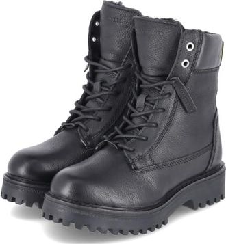 Salamander F31AUV401240-1010 Bottes à lacets en cuir lisse pour femme Noir, Noir, 41 EU