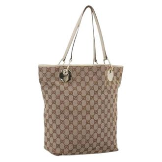 Gucci Pre-owned GG Canvas Tote Bag - - Pre-owned - Damen - Beige - ONE SIZE