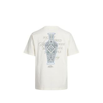 Les Deux T-shirt Ben Faience imprim&eacute; en coton organique