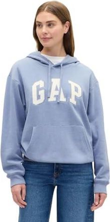 GAP Sweat &agrave; capuche avec logo pour femme, Elite Blue, Medium