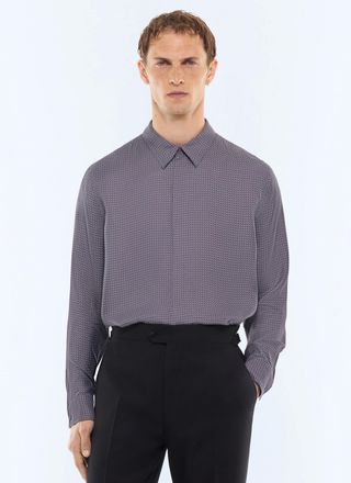 Fursac Chemise &agrave; micro-motif pois - Taille XL - Homme