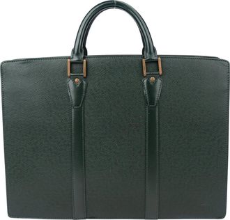 Louis Vuitton Crossbody Bags - Louis Vuitton Green Taiga Leather Porte Documents - Gr. unisize - in Grün - für Damen