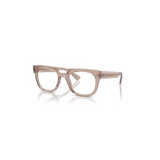 Ray-Ban Lloyd Optics Bio-based Hellbraun Transparent Fassung Klar Glas Polarisiert 52-21