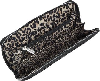 s.Oliver Portemonnaie aus Lederimitat mit Leo-Futter schwarz ONESIZE