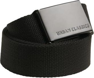 Urban Classics Canvas Belt Ceinture, Noir/Noir, Taille unique Mixte