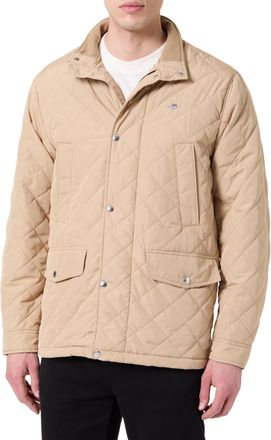 GANT Herren Quilted Windcheater MID Jacket Jacke, Dark Khaki, XXL