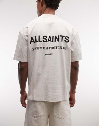 AllSaints Dreamer - T-Shirt in Wollwei&szlig; mit Logo