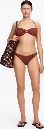 Arket Strukturierte Bikinihose -Braun