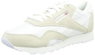 Reebok CL Nylon, Sneaker Femme, White/White/Light Grey, 35 EU