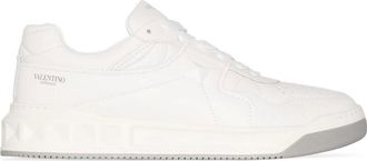 Valentino Garavani Homme, Chaussures, Blanc, Taille: 43 EU One Stud Low-Top Baskets