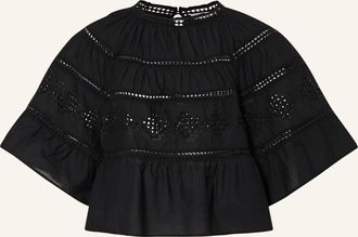 Marc O'Polo Marc Opolo Blusenshirt Aus Lochspitze Mit 3/4-Arm schwarz