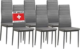 Albatros-Moebel 2700 Milano Lot de 6 chaises, Gris