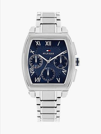 Tommy Hilfiger Montre &agrave; cadran carr&eacute; et bracelet &agrave; maillons