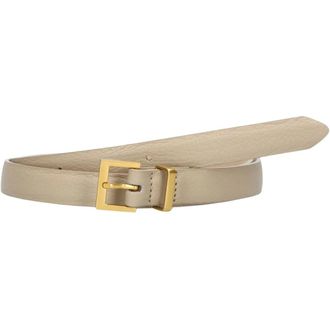 Notre-V Klassischer Tulia Leder G&uuml;rtel - - Accessories - Damen - Beige - 105 CM