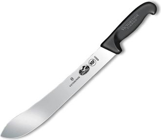 Victorinox by Swiss Army coltello da macellaio Fibrox, nero, lunghezza: 31 cm, 5.7403.31