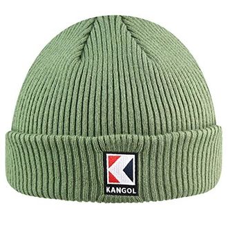 Kangol Bonnet Beanie Service-K Rib Short Bonnet à Revers (Taille Unique - Olive Clair)