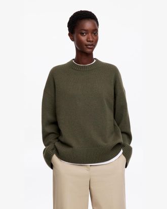Arket Oversize-Pullover Aus Reinem Kaschmir -Gr&uuml;n