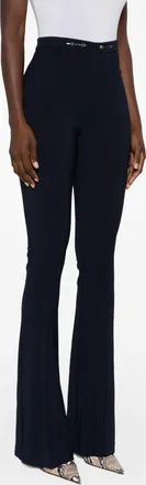 Elisabetta Franchi High-Waist Flared Trousers - Navy
