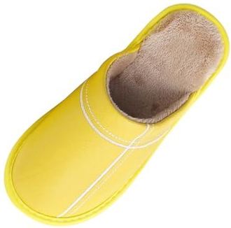 Generic Pantoufles dhiver en Coton imperm&eacute;ables pour Femmes, Chaudes et Confortables,Jaune,35 EU