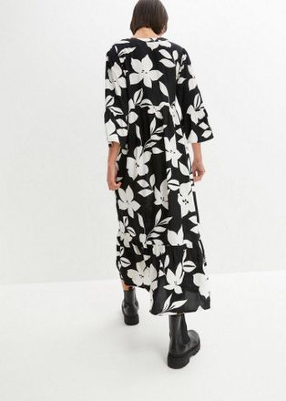 Bonprix Maxikleid f&uuml;r modischen Auftritt, aus Viskose, A-Linie, 3/4-&Auml;rmel