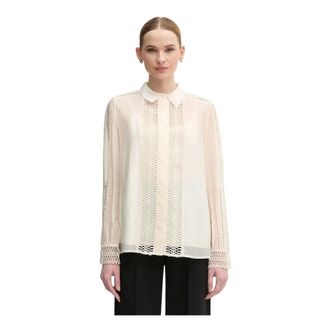 Marc Aurel Femme, Blouses et Chemises, Beige, Taille: 38 FR Chemise &agrave; col classique