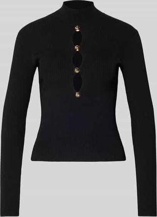 Self Portrait Slim Fit Longsleeve aus Viskose-Mix