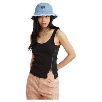 G-Star G-Star RAW Womens Tops Asymmetrical Zip u t wmn, Schwarz (dk Black D24647-D275-6484), XL