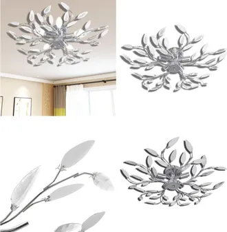 vidaXL Vidaxl - Plafonnier avec bras en acrylique Blanc 5 ampoules E14 - lustre - lustres - Home & Living - Blanc