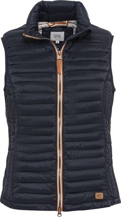 Camel Active Damen kurze leichte Steppweste mit elastischen Bündchen Dunkelblau, womenswear-36