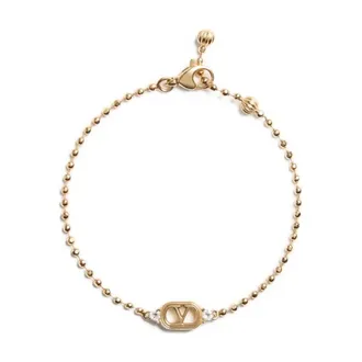 Valentino Garavani Bracelet VLogo Chain - Femme - Accessoires - Jaune - Taille: ONE Size