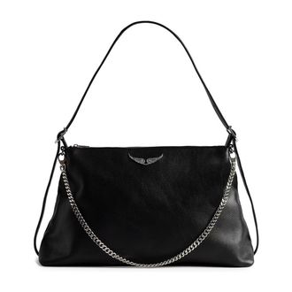 Zadig&Voltaire Sac Jim en cuir grain&eacute; noir