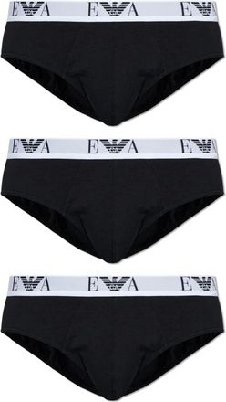 Emporio Armani Homme, Sous-v&ecirc;tements, Noir, Taille: XL Lot de trois slips