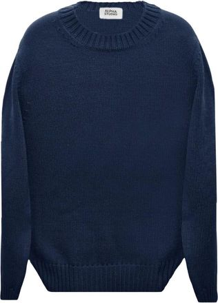 Alpha Studio Homme, Pulls, Bleu, Taille: S Girocollo M/L