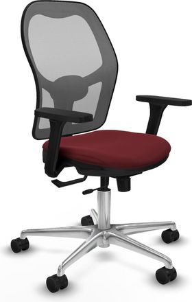 Piqueras y Crespo B&uuml;rostuhl mit 3D-Armen, h&ouml;henverstellbare Lendenwirbelst&uuml;tze, ausgestattet mit Syncro/Traslack und injiziertem Schaum. Mit Rollen von 65 mm Nylon, Gra