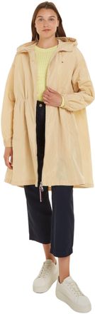 Tommy Hilfiger Damen Parka Windbreaker Wasserabweisend, Beige (Harvest Wheat), L