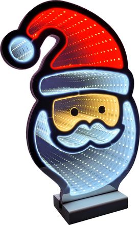 Brandsseller Weihnachtsbeleuchtung mit Infinity-Effekt 21,5 x 7 x 30 cm - LED Dekofigur aus Kunststoff, Timer 6/18h, 3m Kabel, moderne Weihnachtsdeko f&uuml;r Innen - W