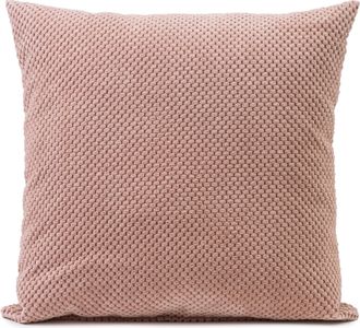 G&ouml;zze Kissen Sven, Dekokissen in genoppter Optik, Weiches Sofakissen mit F&uuml;llung, 100% Polyester, 60 x 60 cm - Altrosa