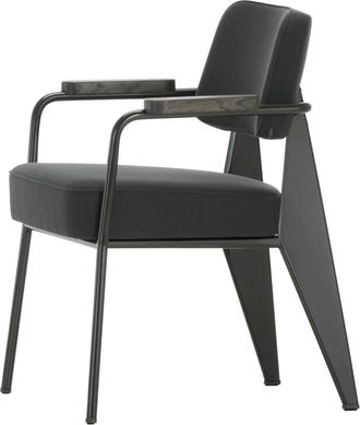Vitra Fauteuil Direction, piétement noir foncé- Jean Prouvé Vitra