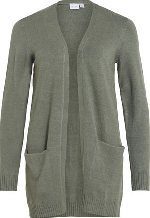 Vila Damen Viril Open L/S Knit Vest - Noos Strickjacke, Laurel Wreath, M EU